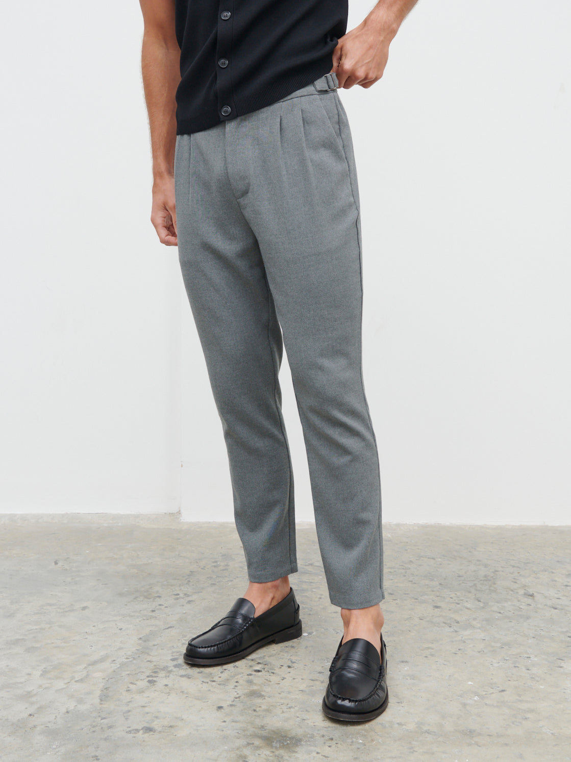 Malcolm Tailored Trouser - Grey Melange – Nobl
